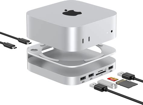 Mac Mini M4 Dock Usb C Hub Aluminum Mac Mini Stand And