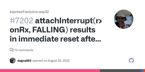 attachinterrupt rxpin onrx falling results in immediate reset after