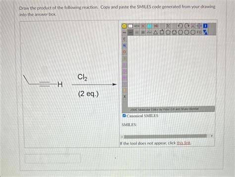 Solved Draw The Product Of The Following Reaction Copy And