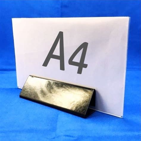 Купить Тейбл тент А4 горизонтальный на черной подставке в Магазине рекламного оборудования