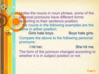 Syntax 334 Noun Phrases PPT