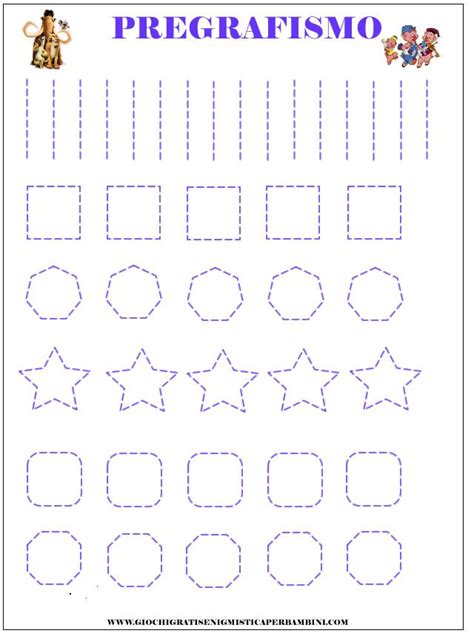 Schede Didattiche Di Pregrafismo Con Figure Base Schede Didattiche Schede Immagini Di Scuola