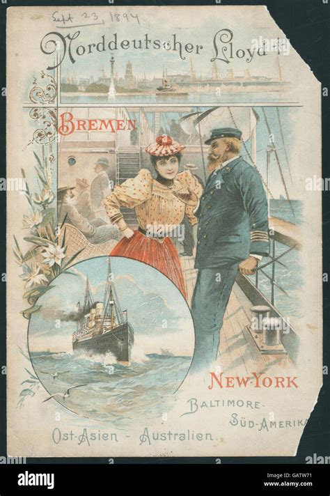 A Dinner Held Aboard A Norddeutscher Lloyd Ship En Route From Bremen To