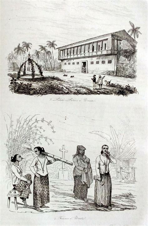 Guam Tinian Umata Views Costumes Original 1834 Antique Prints Set Of 8 Hobbies And Toys