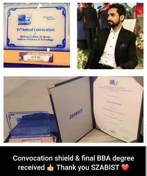 Arif Ali Soomro On Linkedin Alhamdullillah Bba Graduated From Szabist