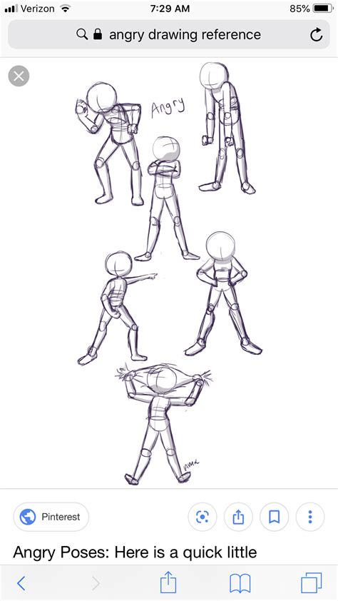 Anime Pose Reference Angry
