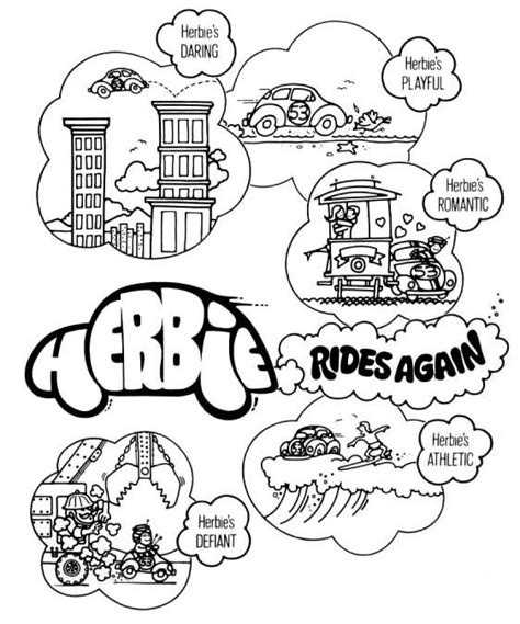 Page From Herbie The Love Bug Coloring Book
