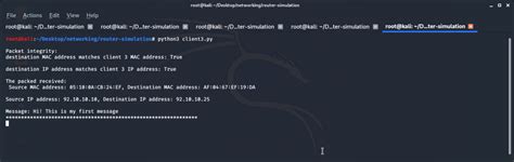 creating a simple router simulation using python and sockets by