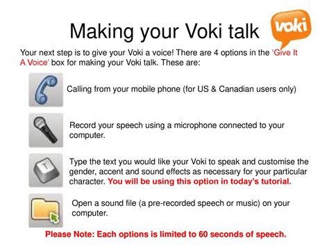 What is Voki? Voki enables users to express themselves on the web in ...