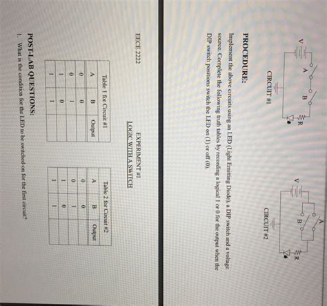 solved circuit 1 circuit 2 procedure implement the above