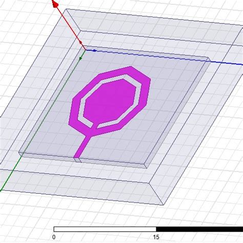 Proposed Multi Band Octagonal Patch Antenna Model Side View Download