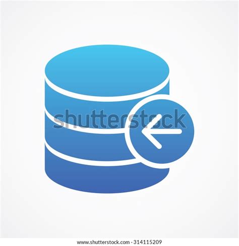 Import Database Icon Flat Style Stock Vector Royalty Free Shutterstock