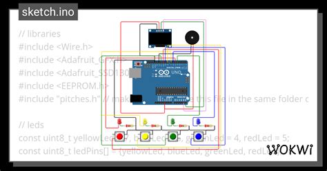 Memory Game Wokwi Esp32 Stm32 Arduino Simulator