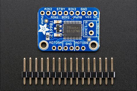 adafruit tb6612 1 2a dc stepper motor driver breakout board kiwi