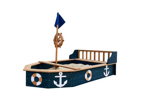 Axi Doris Bac à Sable Bateau En Bois Bâche Et Toile De Fond 153 X 90 X 100 Cm Conforama