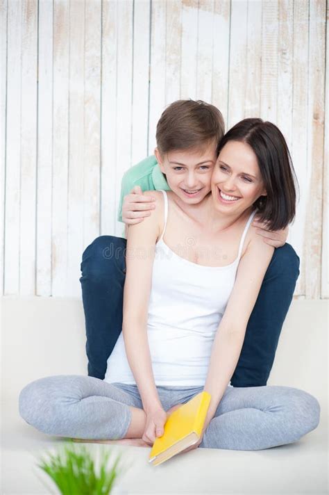 Mother And Her Adult Son Together Stock Photo Image Of Adult Innocent