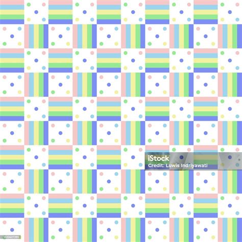 귀여운 사각형 파스텔 원활한 패턴 배경 벡터 벽지 가정 장식 배경 종이 포장에 가장 적합 귀여운에 대한 스톡 벡터 아트 및 기타