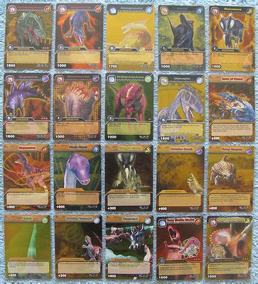 Dinosaur King Tcg Choose 1 Series 1 Base Set Gold Rare Foil Card From