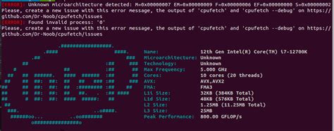 CPU Unknown Gen Intel Issue Dr Noob Cpufetch GitHub