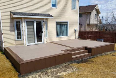 Timbertech Terrain Composite Decking In Rustic Elm And Sandy Birch