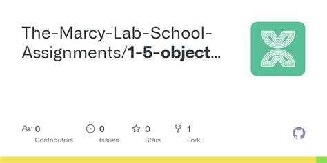 Github The Marcy Lab School Assignments1 5 Objects Jahmarimaxwell