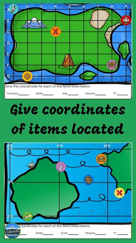 Conquering Coordinates Geography Map Work For Upper Elementary Map