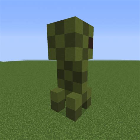 Small Creeper Statue Blueprints For Minecraft Houses Castles Towers And More Grabcraft