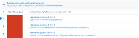 Swift Ios How To Understand And Properly Debug This Type Of Crash