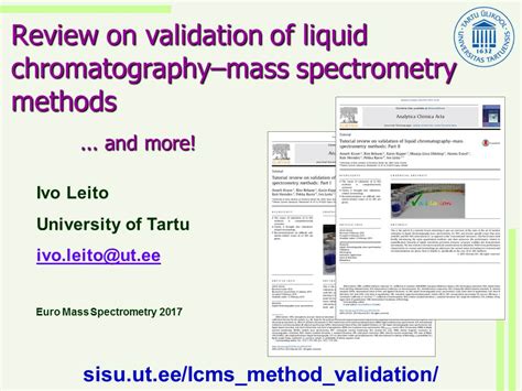 Lc Ms Validation Tutorial Review And Online Course At Euro Mass