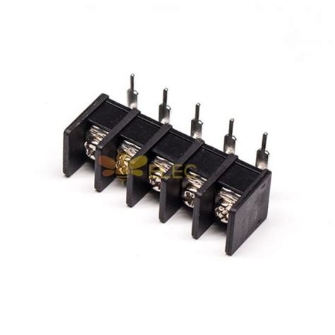 Right Angle Barrier Terminal Block Pin Black Pcb Mount Black Connector