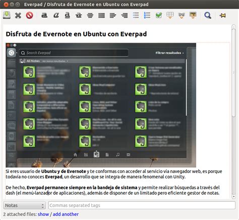 Disfruta De Evernote En Ubuntu Con Everpad