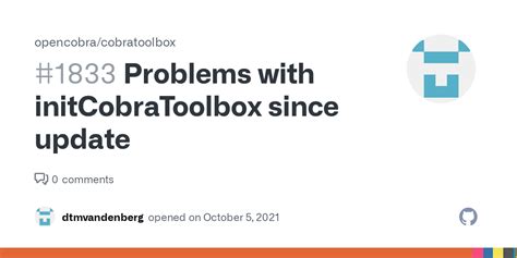 problems with initcobratoolbox since update · issue 1833 · opencobra