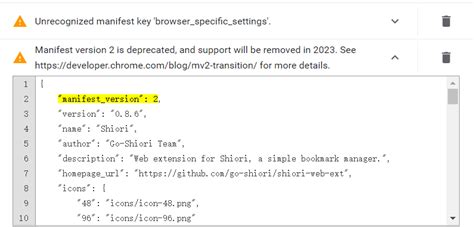 Chrome Wont Support Manifest Version 2waiting Update · Issue 36