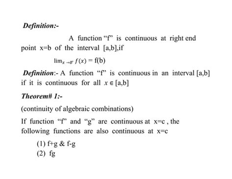 Applied Calculus Continuity And Discontinuity Of Function Pdf