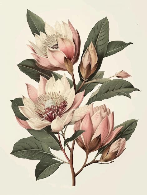 Botanical Floral Design Elements For Artistic Projects Generative Ai Premium Ai Generated Image