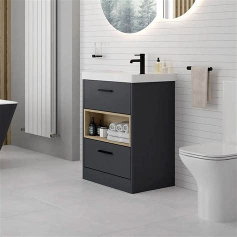 Sonas Malmo 2 Drawer Floorstanding Vanity Unit With Basin And Handle