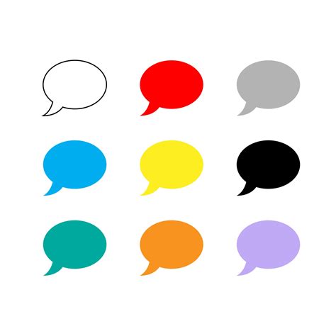 Set Of Chat Bubbles Flat Vector Icons 3328335 Vector Art At Vecteezy