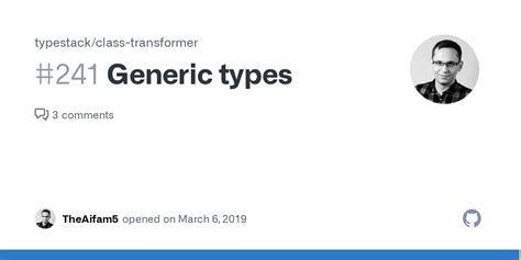 generic types · issue 241 · typestack class transformer · github