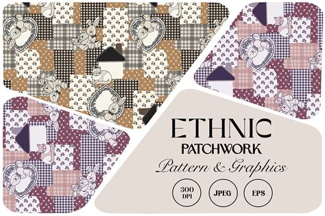 Ethnic Patchwork Cute Pattern Graphic By Studioglouna · Creative Fabrica
