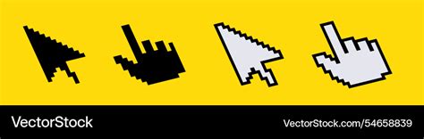 Pixel Kunst Computer Cursors Und Pointers Vektorbild