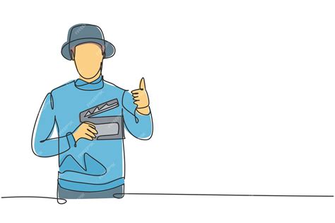 Premium Vector Single Continuous Line Drawing Firefighters In Uniform