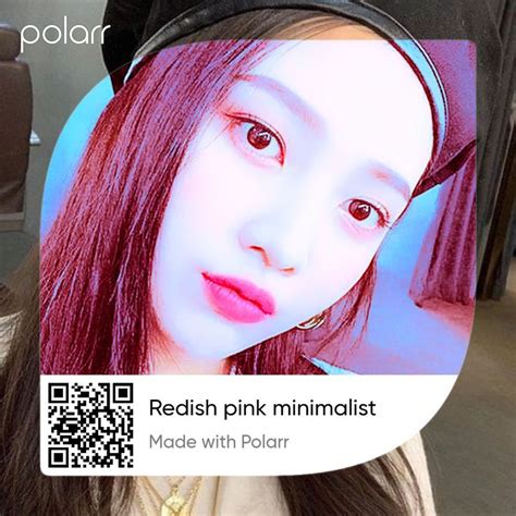 polarr qr code coding minimalist pink