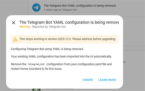 Telegram Bot Is Being Removed Configuration Home Assistant Community
