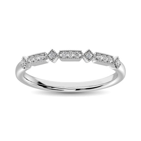 14k White Gold 120 Cttw Diamond Stackable Band Unclaimed Diamonds