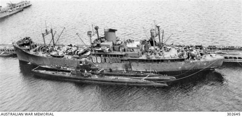 Aerial Port Side View Of The Submarine Tender Uss Pelias As 14 A 5