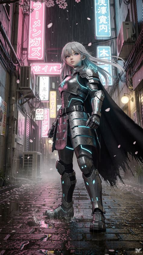 Free Cyberpunk Samurai Warrior Image Warrior Woman Anime Download