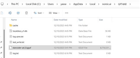 Gpt4all Cant Discover Starcoder Q40gguf Model Rlocalllama