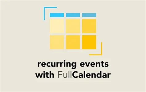 Recurring Events With FullCalendar Drifting Ruby