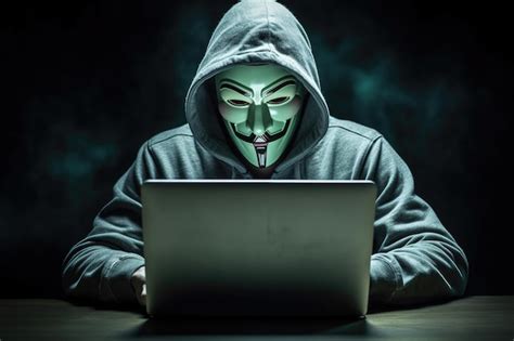 Premium Ai Image Anonymous Hacker Typing On Computer Laptop Hacking Computer System Cyber