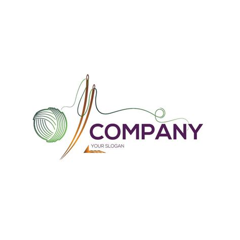 Needle And Sewing Needle Thread Logo Icon Design Template Flat Vector